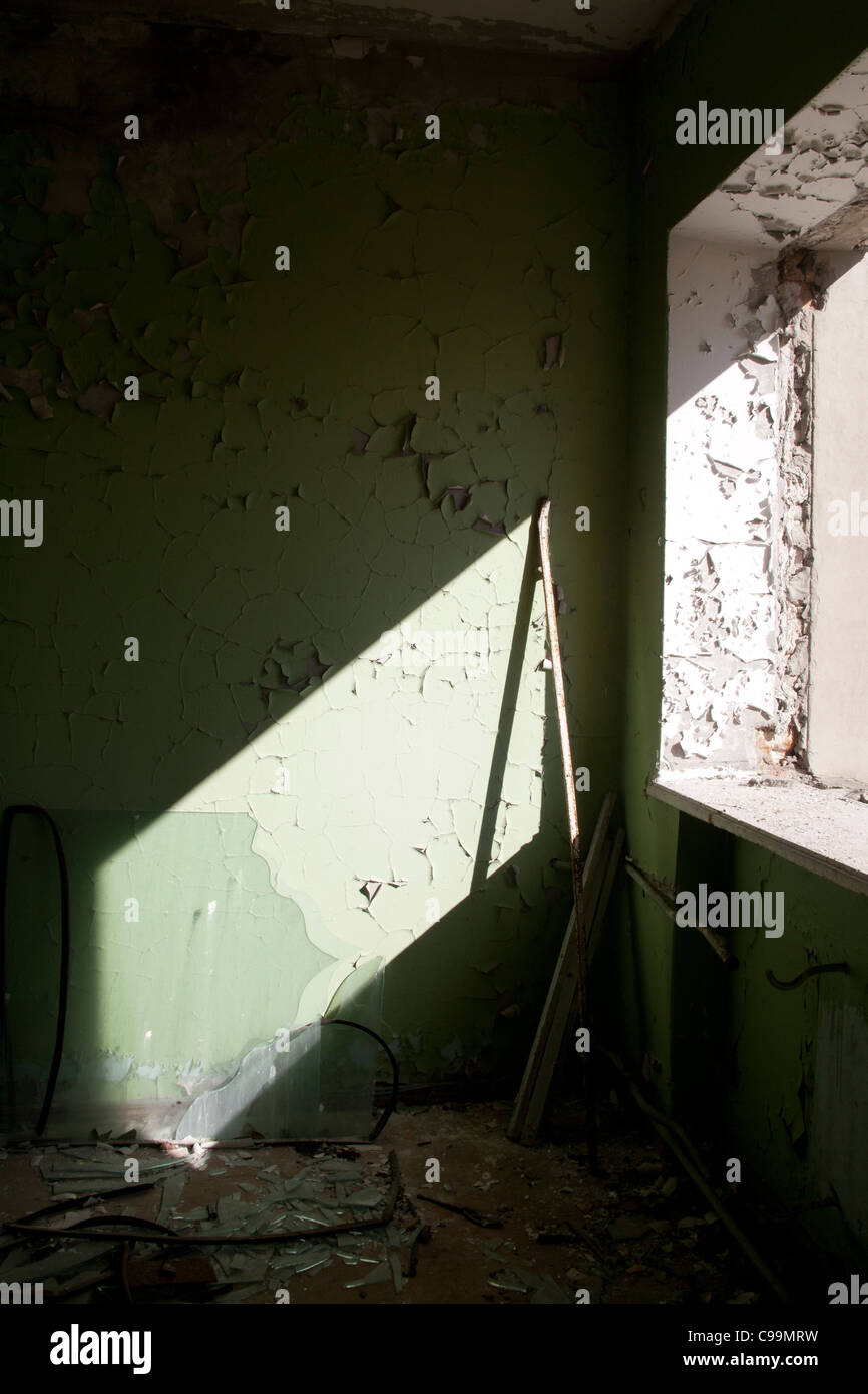 Shaft of light on a wall in Energetik Palace of Culture Lenin Square ...