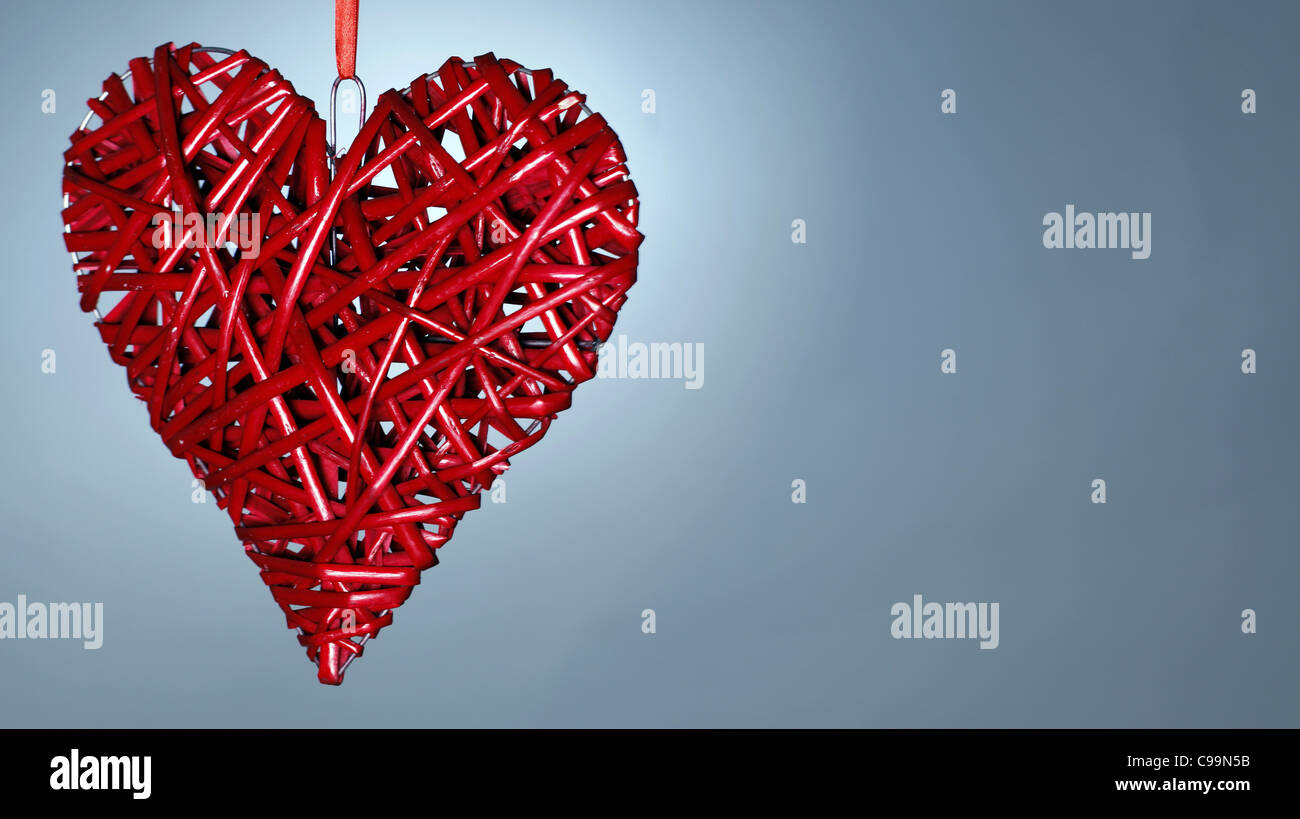 Hand made red heart - symbol of love Stock Photo - Alamy