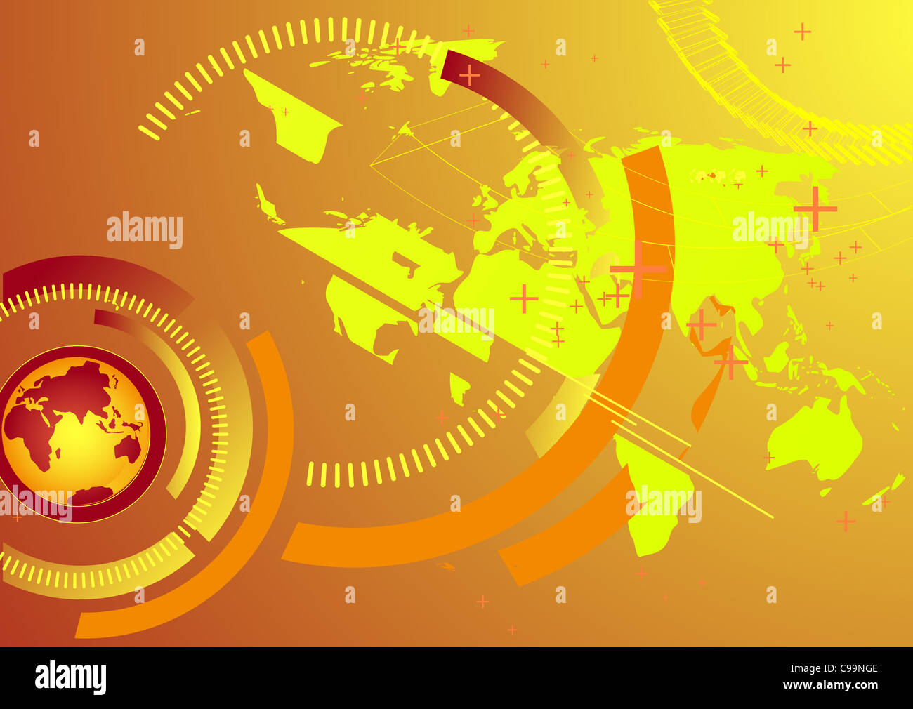 Map with circles hi-res stock photography and images - Alamy