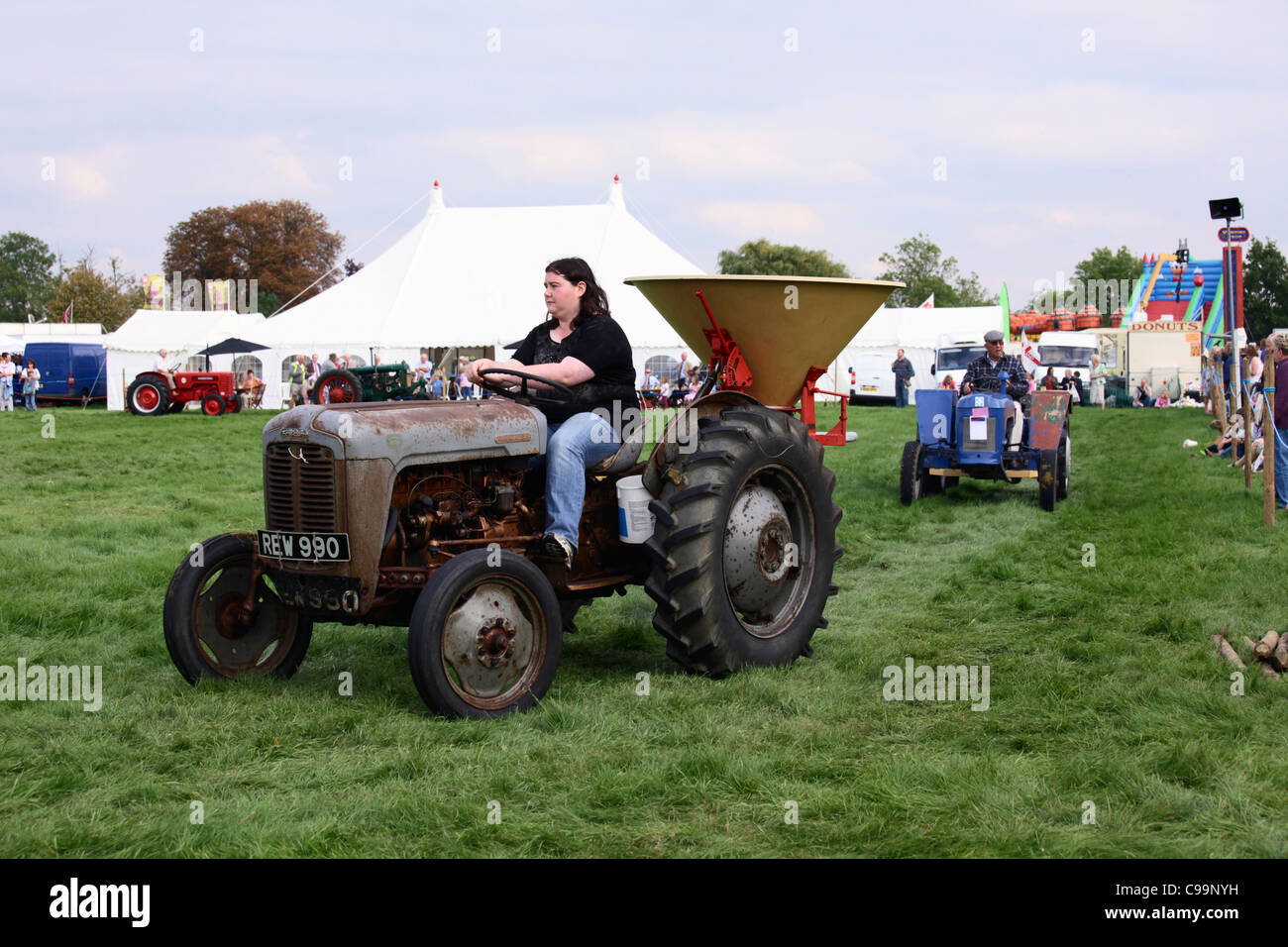 Parade of vintage tractors at Gransden and District Agricultural Show ...
