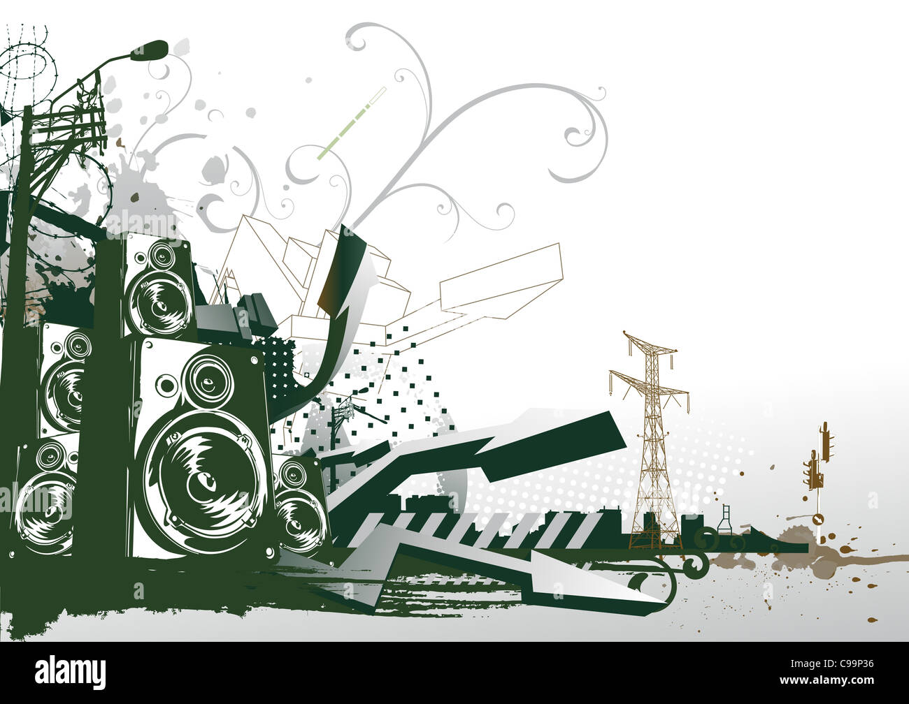 illustration of style urban background Stock Photo - Alamy