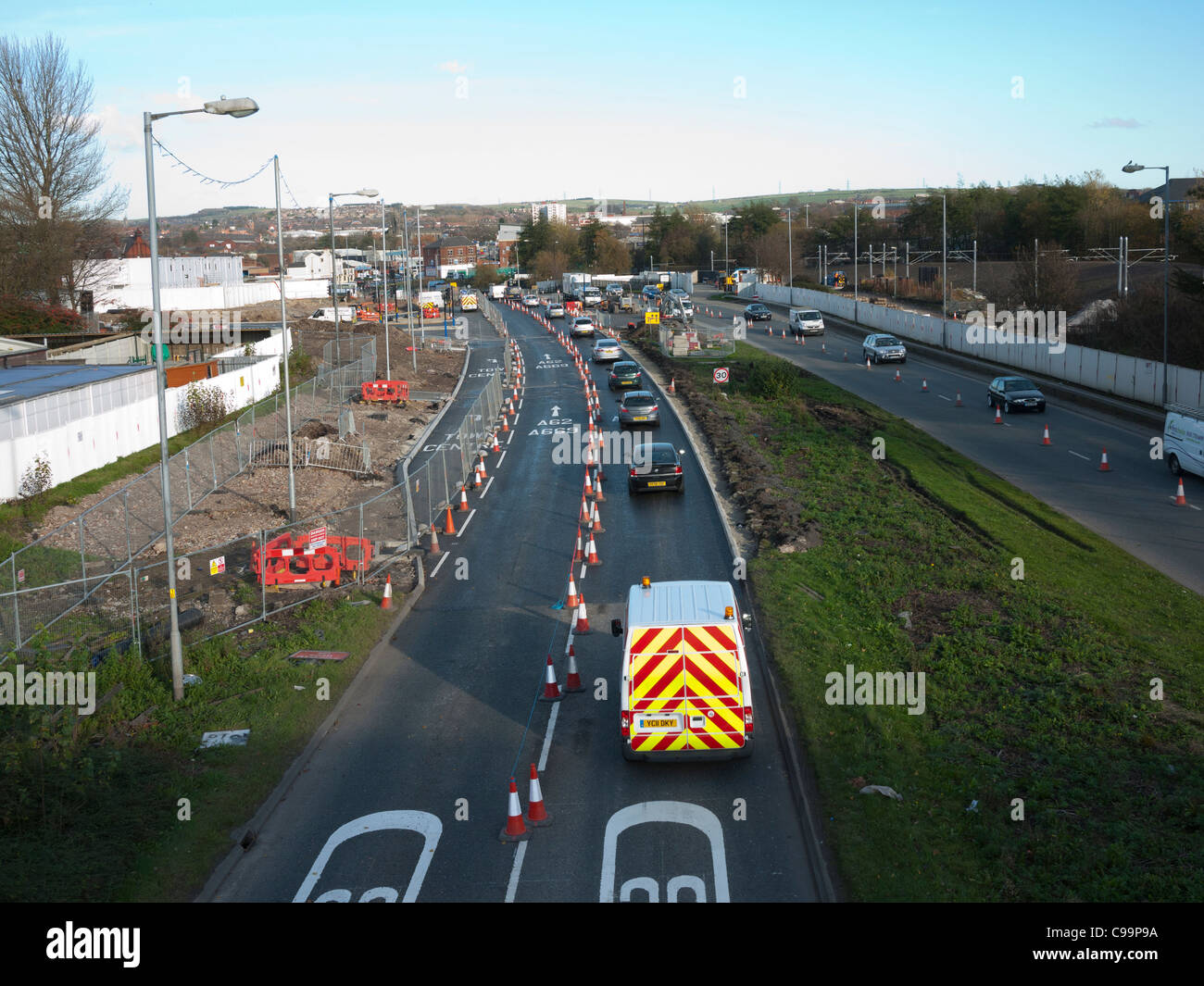 Work on the Oldham Bypass, Oldham, Lancashire, England, UK Stock Photo ...