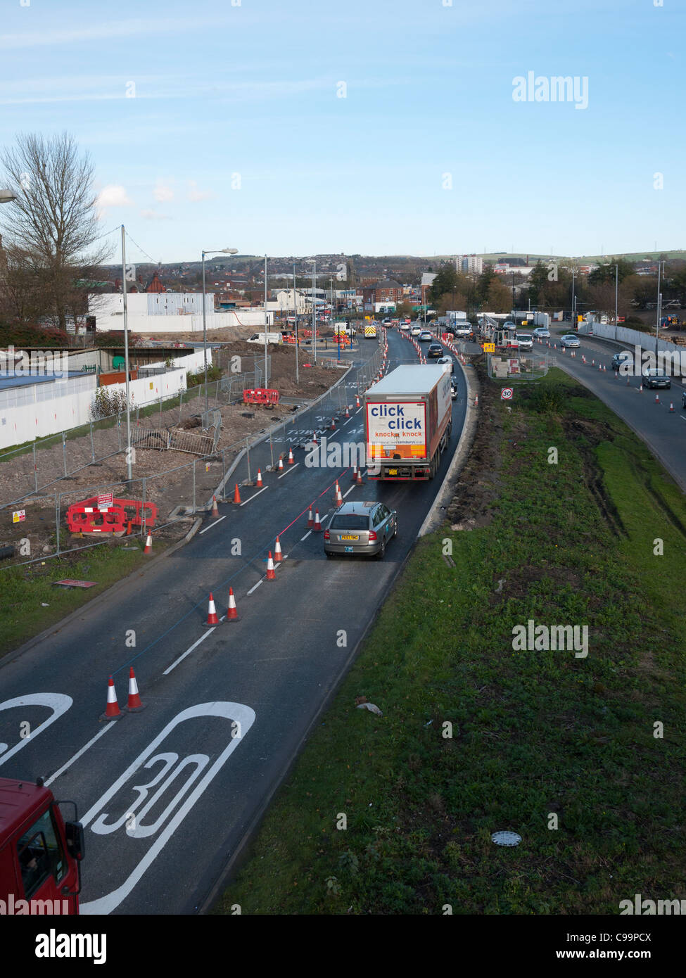 Work on the Oldham Bypass, Oldham, Lancashire, England, UK Stock Photo ...