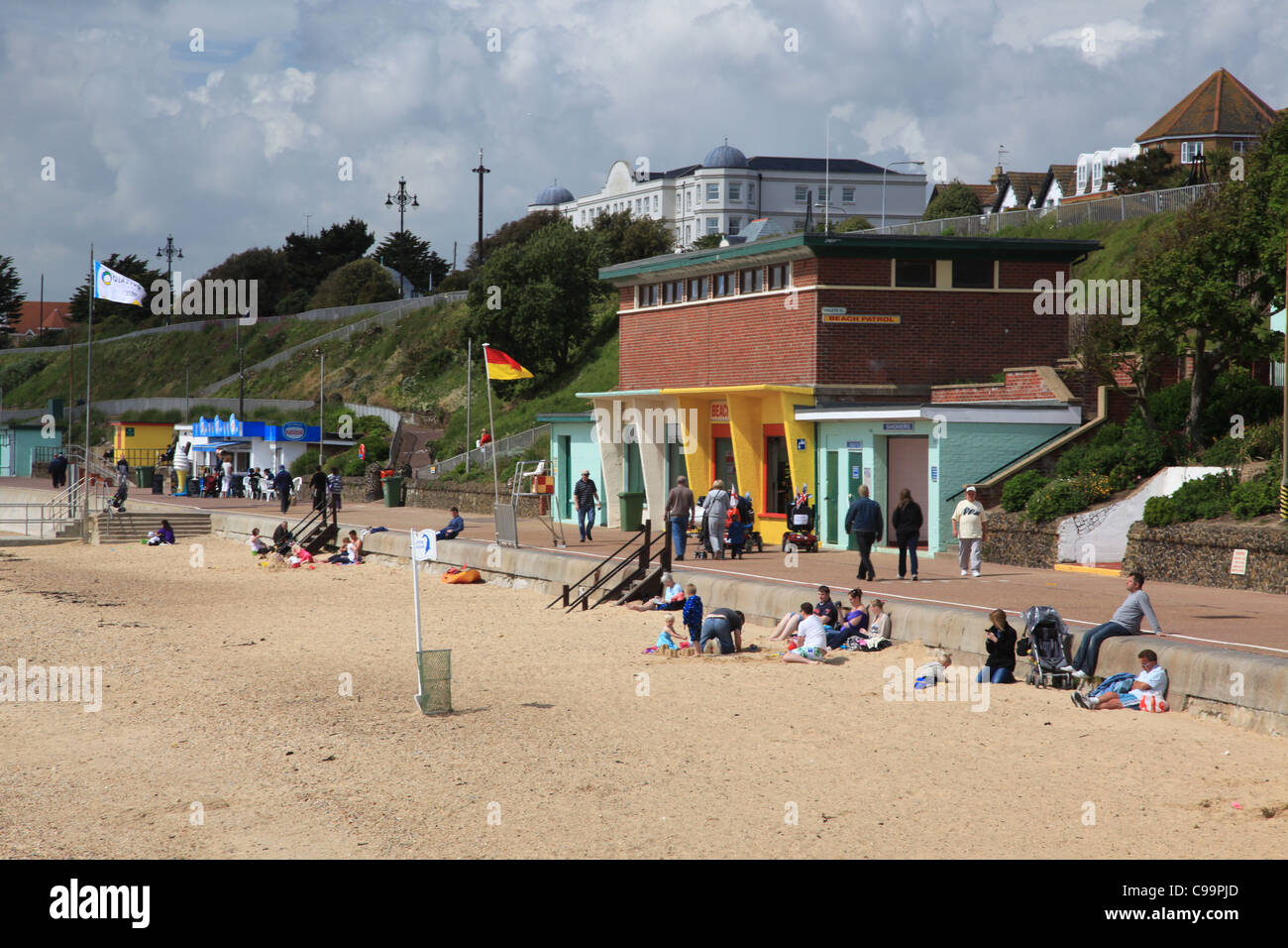 Seaside Scene at Clacton-on-Sea Stock Photo - Alamy