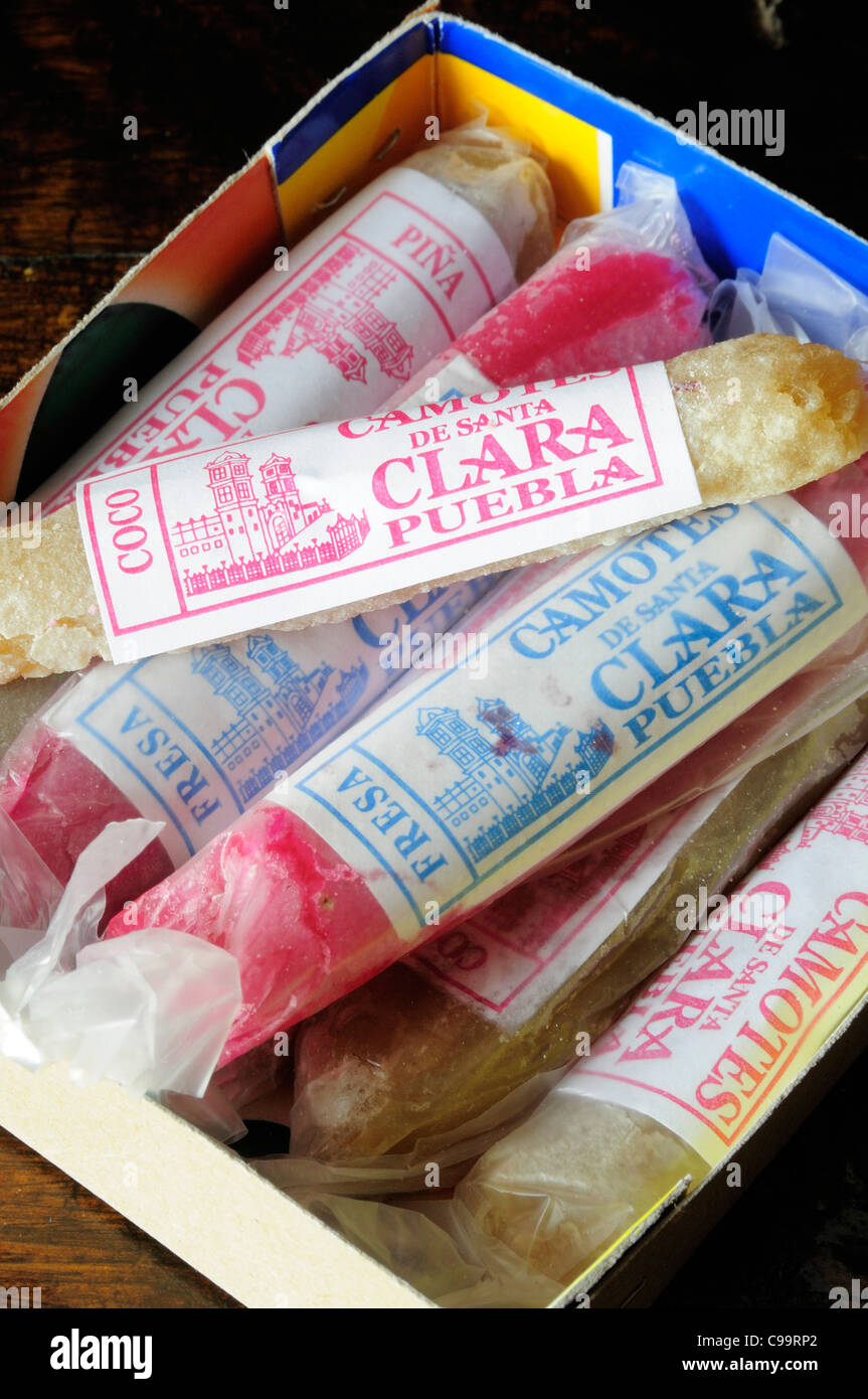 Mexico, Puebla, Sticks of camotes or candied yam Stock Photo - Alamy