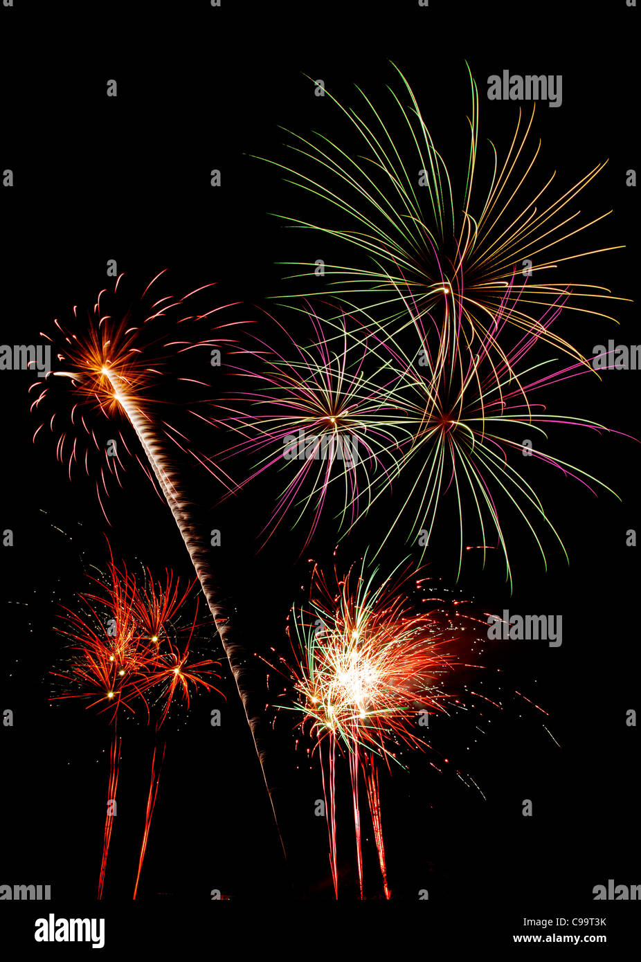 Collage of Firework bursts Stock Photo - Alamy