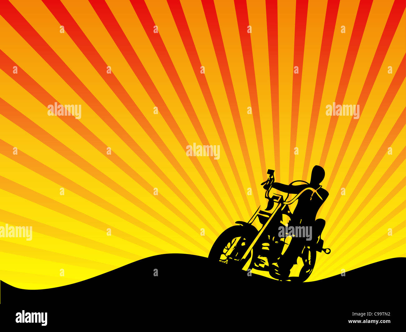 Harley rider silhouette hi-res stock photography and images - Alamy