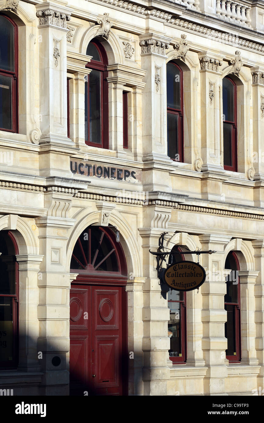 Old Union Building on historic Tyne Street in Oamaru, New Zealand Stock ...