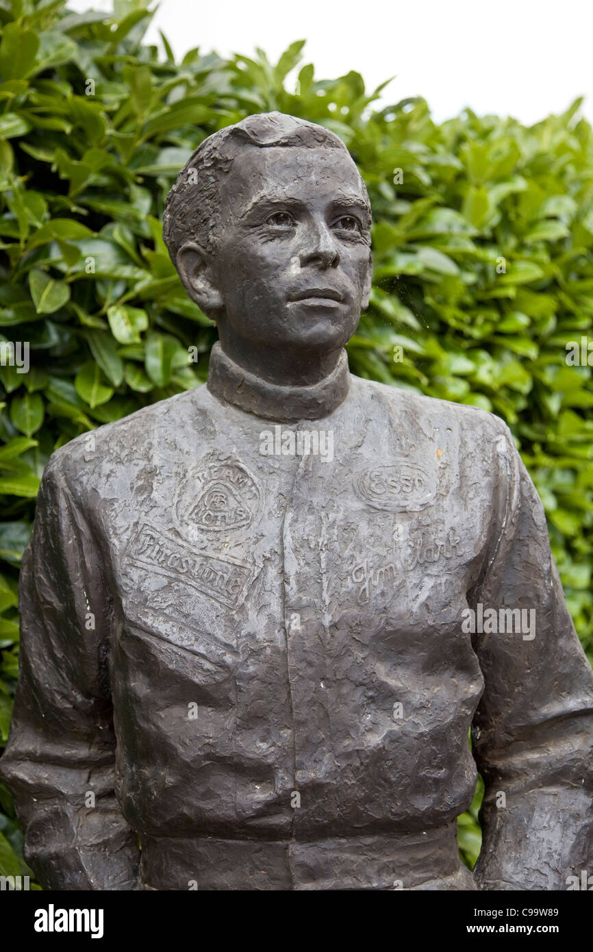 Bronze Statue of Jim Clark OBE at Mallory Park Racing Circuit ...