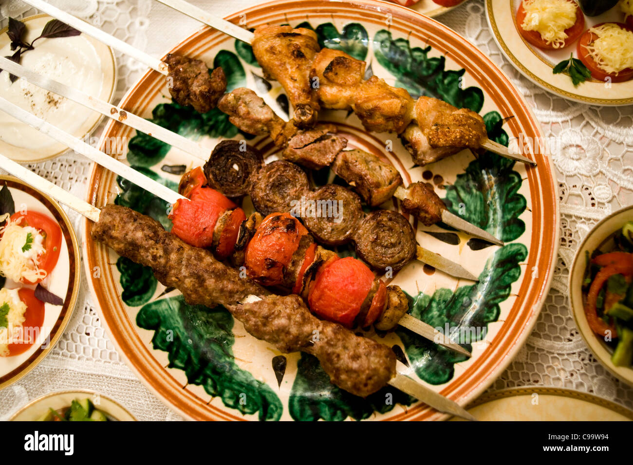 Comida tradicional. Samarcanda. UZBEKISTAN. Samarkand . Traditional ...