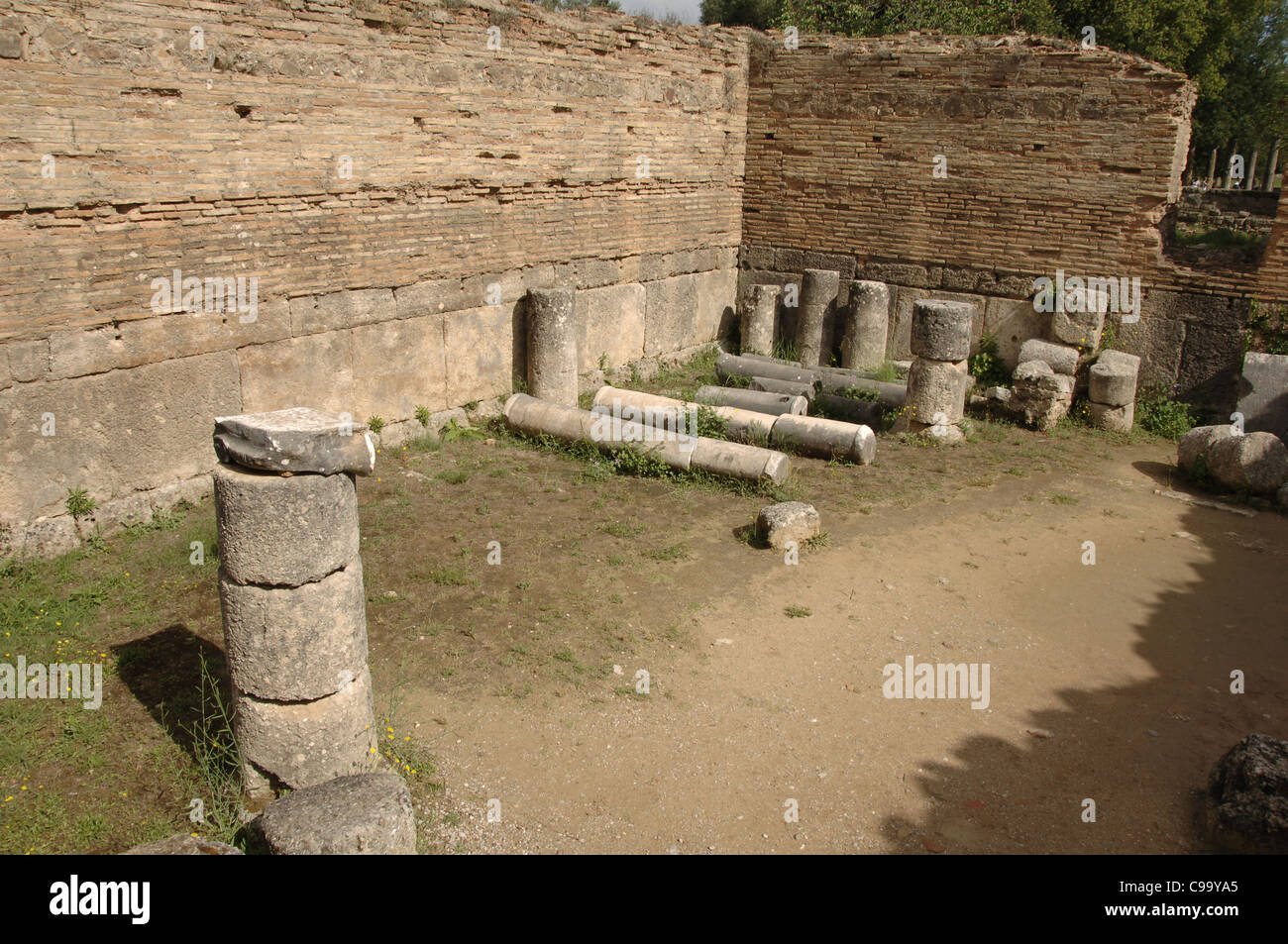 Greek Art. Phidias Workshop ruins, built in 430 BC. Theodosius II ...
