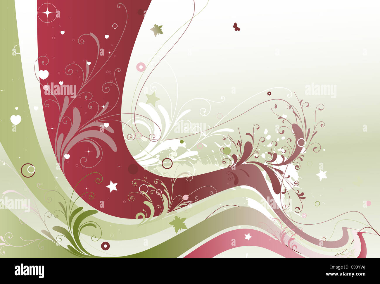 illustration of style floral colored background Stock Photo - Alamy