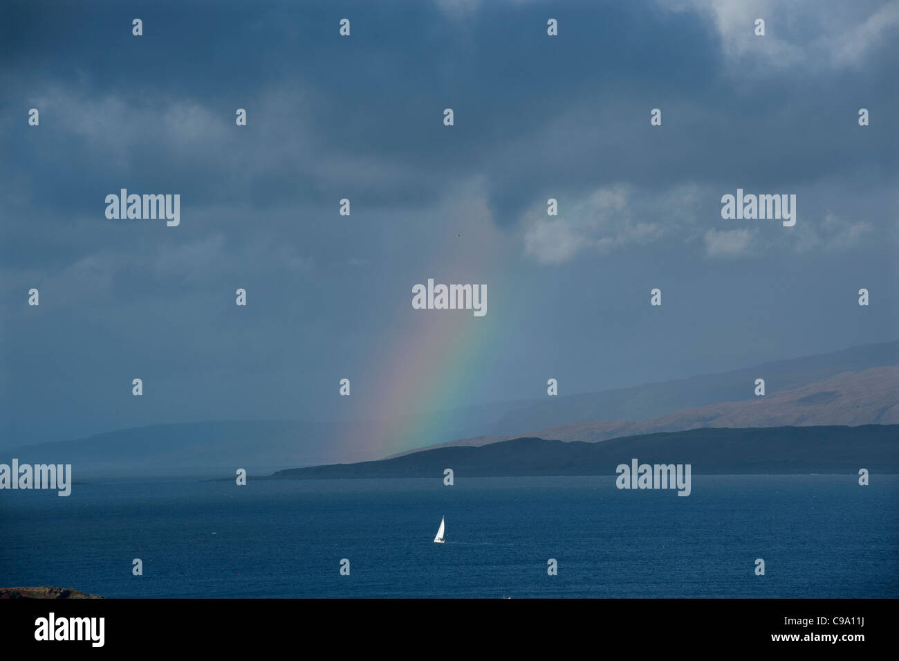 Oban, Argyll and Bute, Scotland. View of Sound of Mull from McCaigs ...