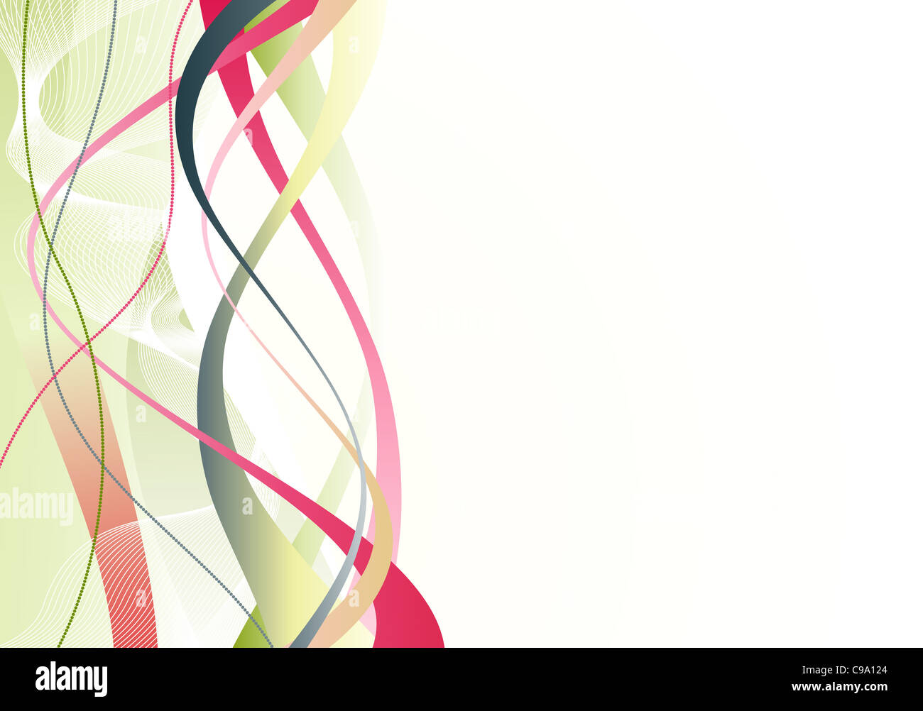 illustration of abstract background made of colorful curved lines Stock ...