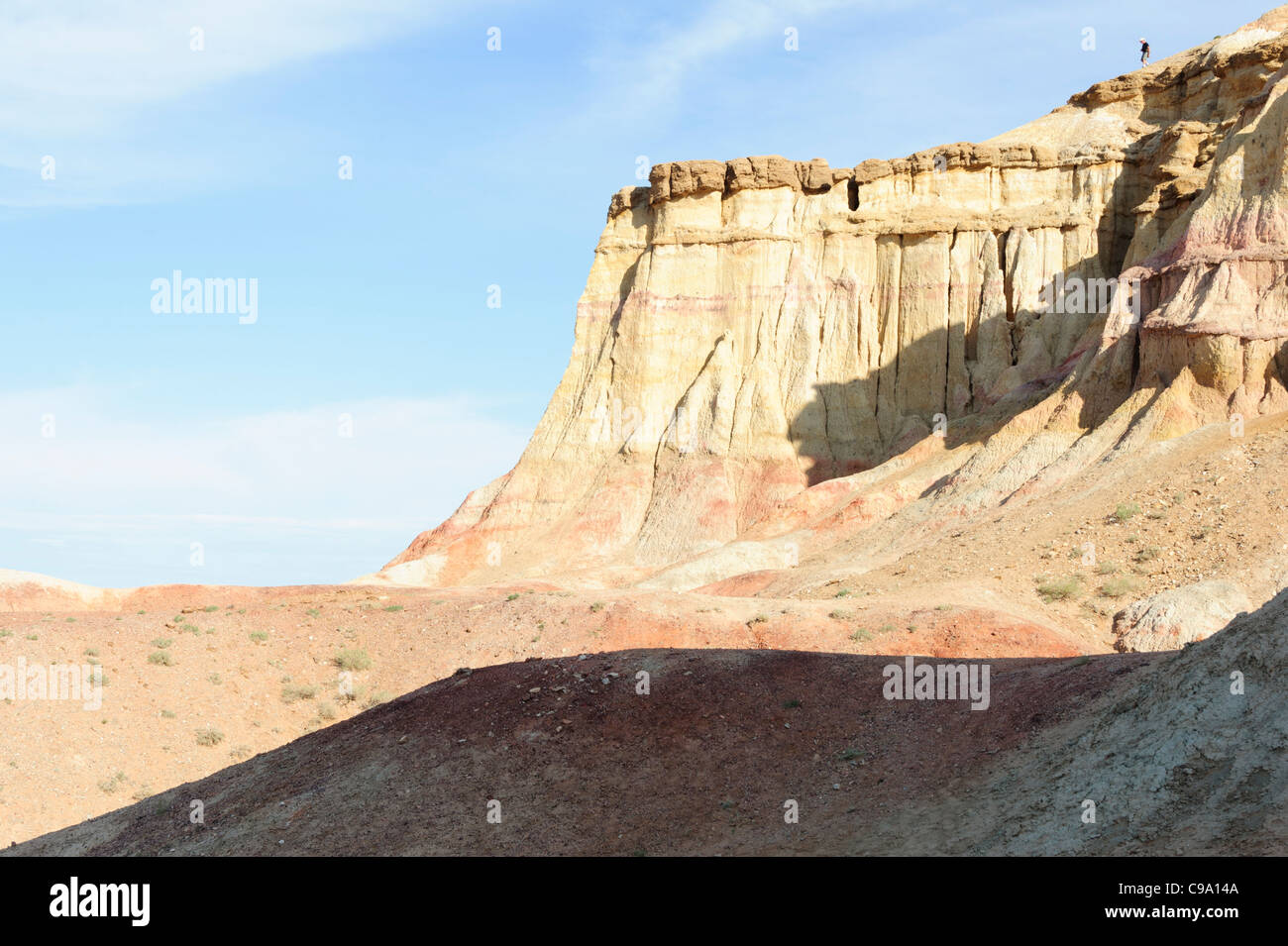 Tsagaan suvraga red cliffs (also named White Stupa) in Mongolia Stock ...