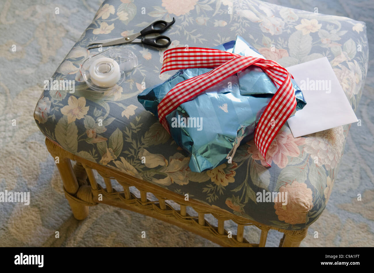 Badly wrapped present hi-res stock photography and images - Alamy