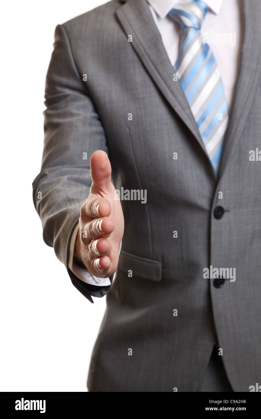 Successful businessman offering a handshake to confirm the deal Stock ...