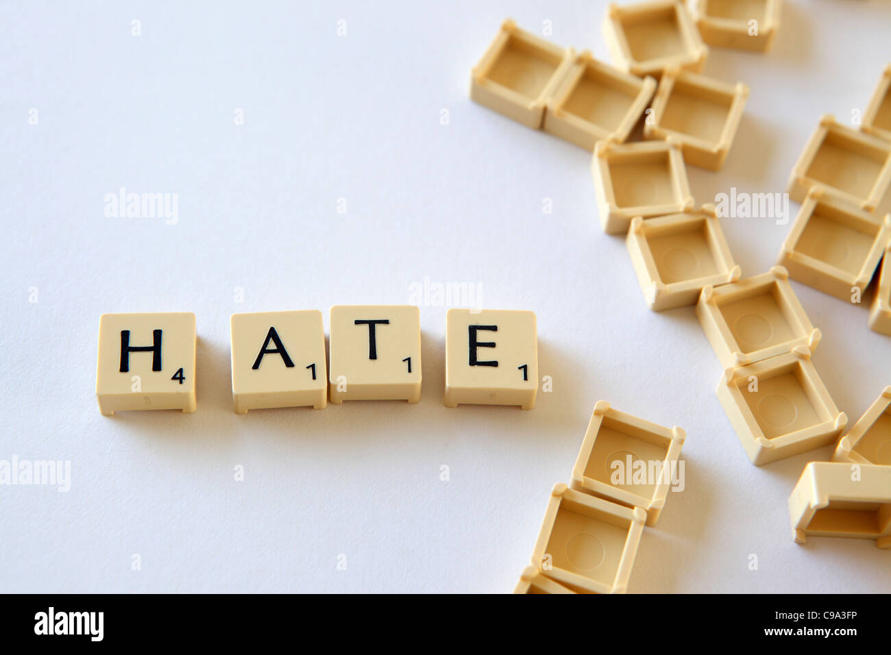 Word spelled with objects hi-res stock photography and images - Alamy