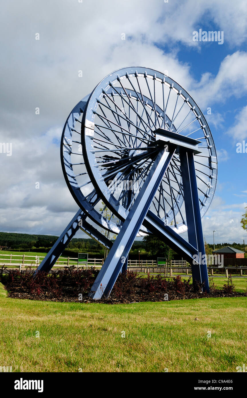 Annesley Colliery Coal Mining Memorial Headstock's.Nottinghamshire ...