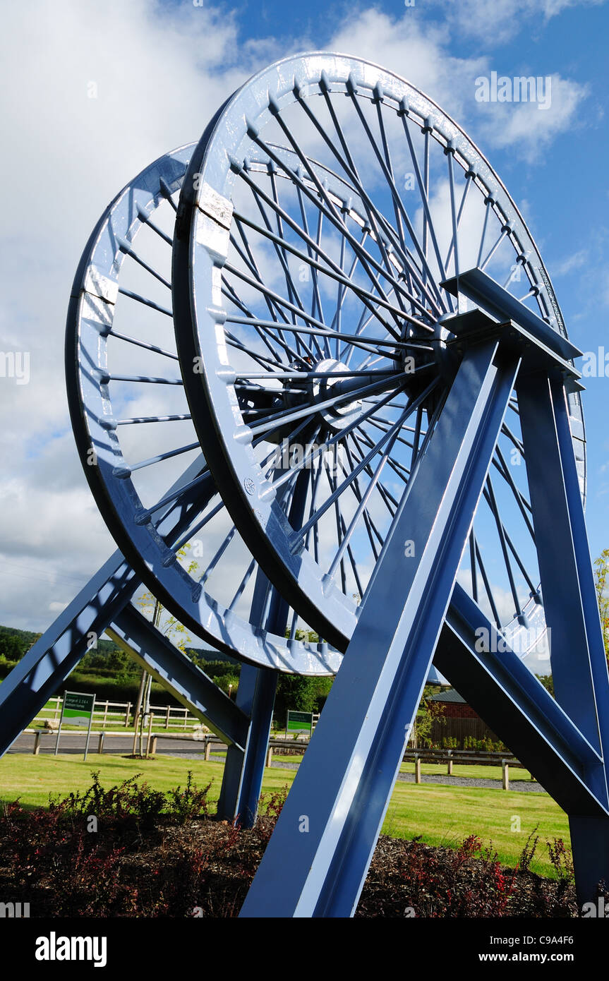 Annesley Colliery Coal Mining Memorial Headstock's.Nottinghamshire ...