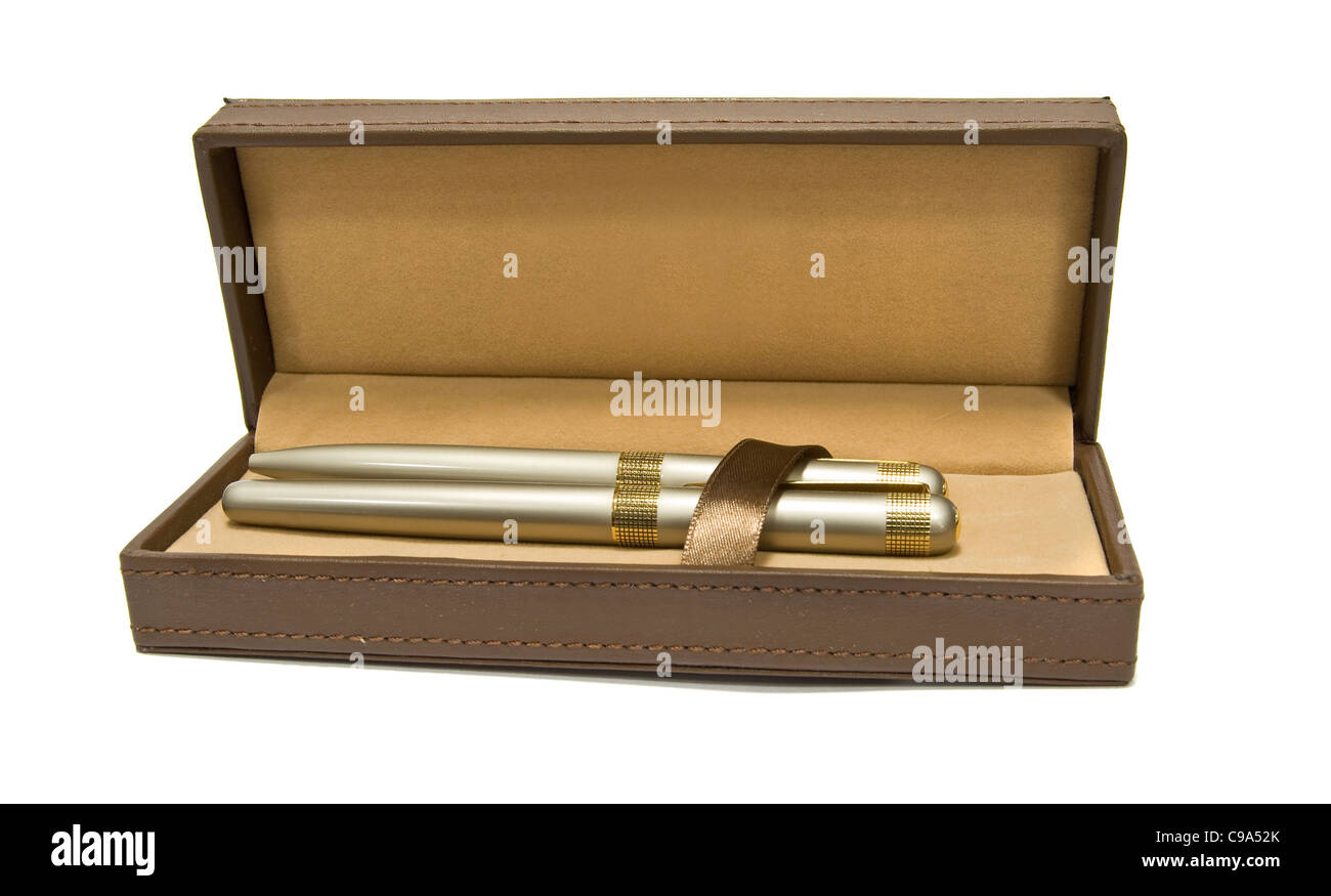 pens in boxing is isolated on a white background Stock Photo - Alamy