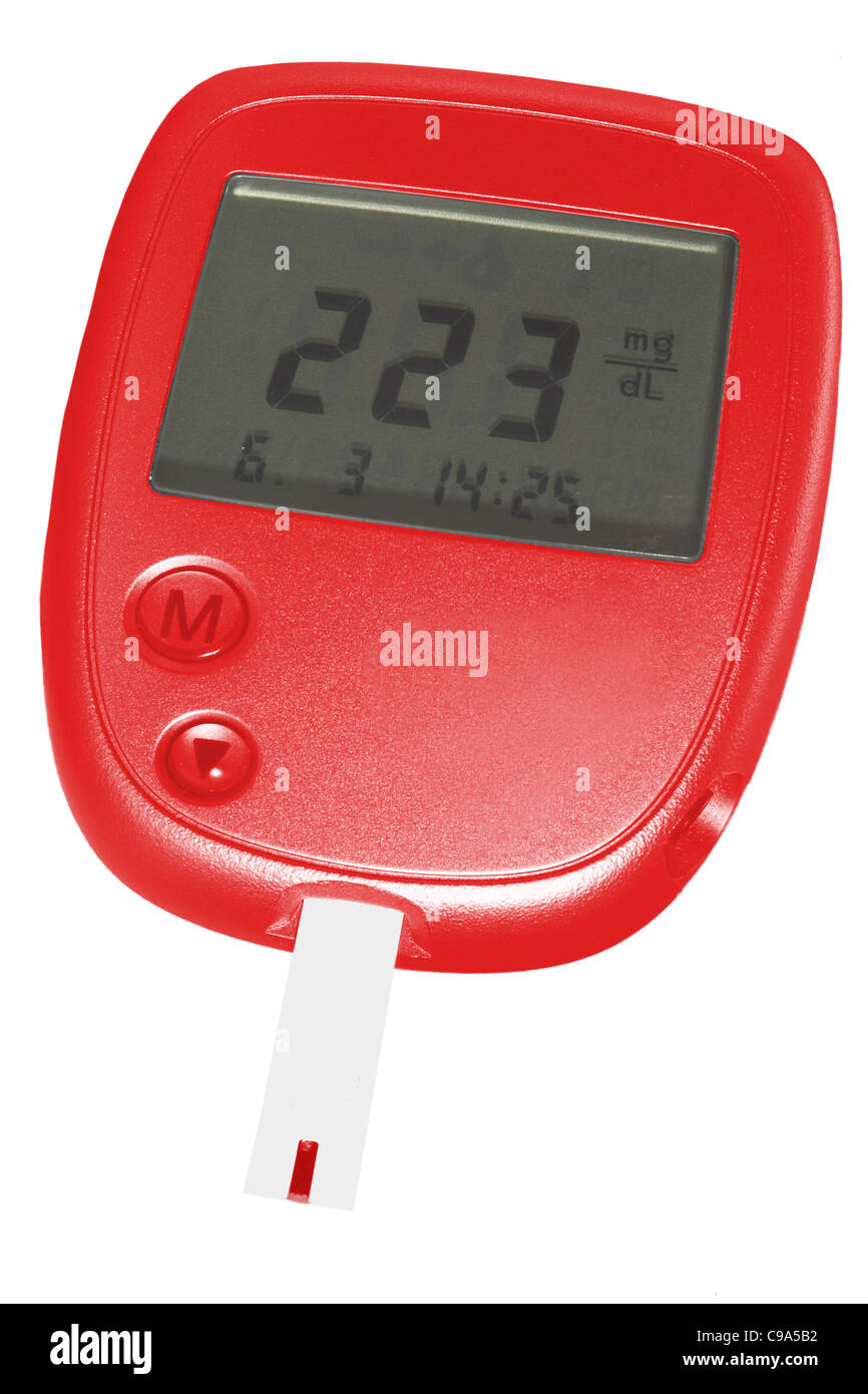 Diabetes glucometer check Cut Out Stock Images & Pictures - Alamy