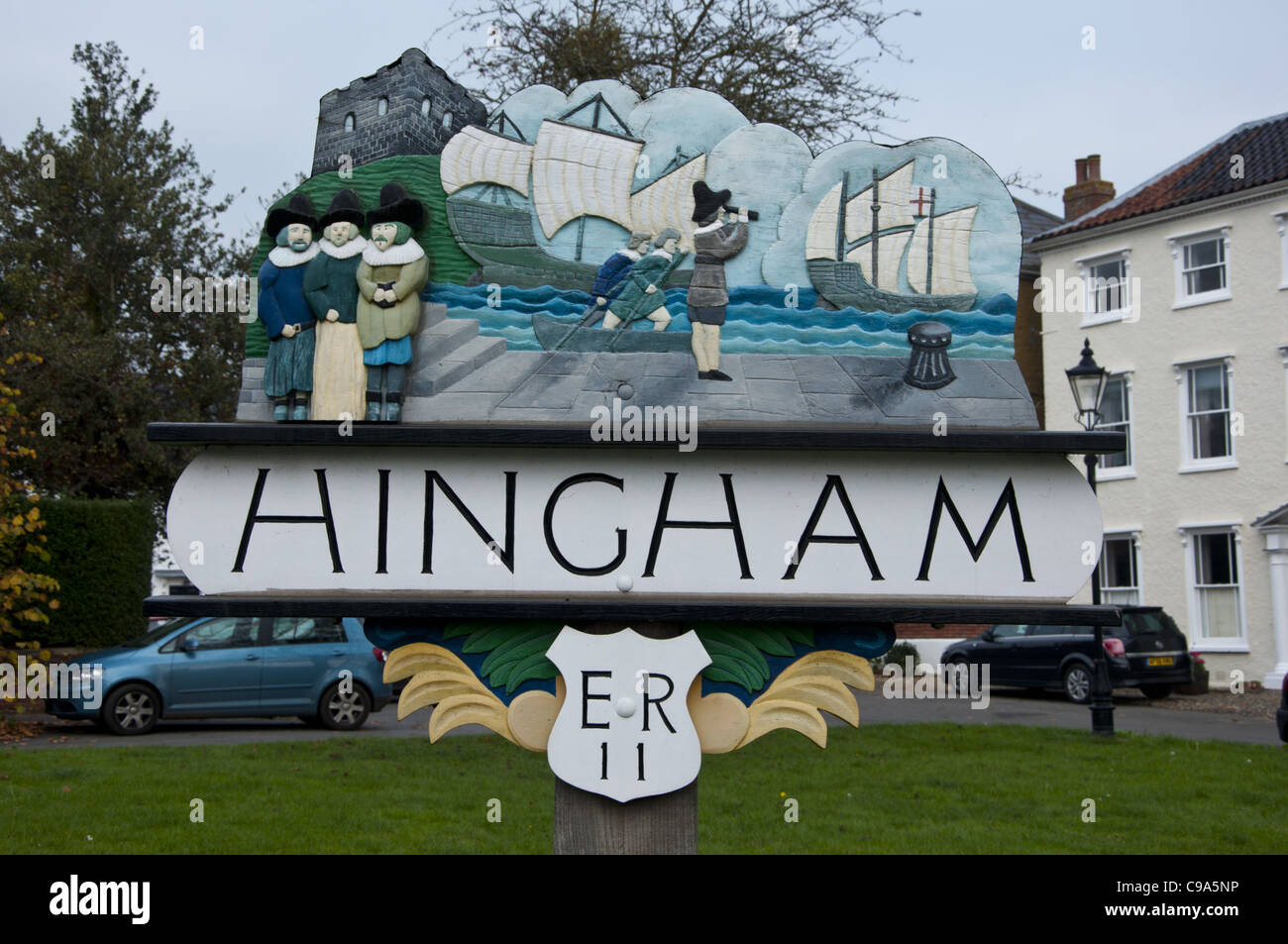 Norfolk village sign hi-res stock photography and images - Alamy