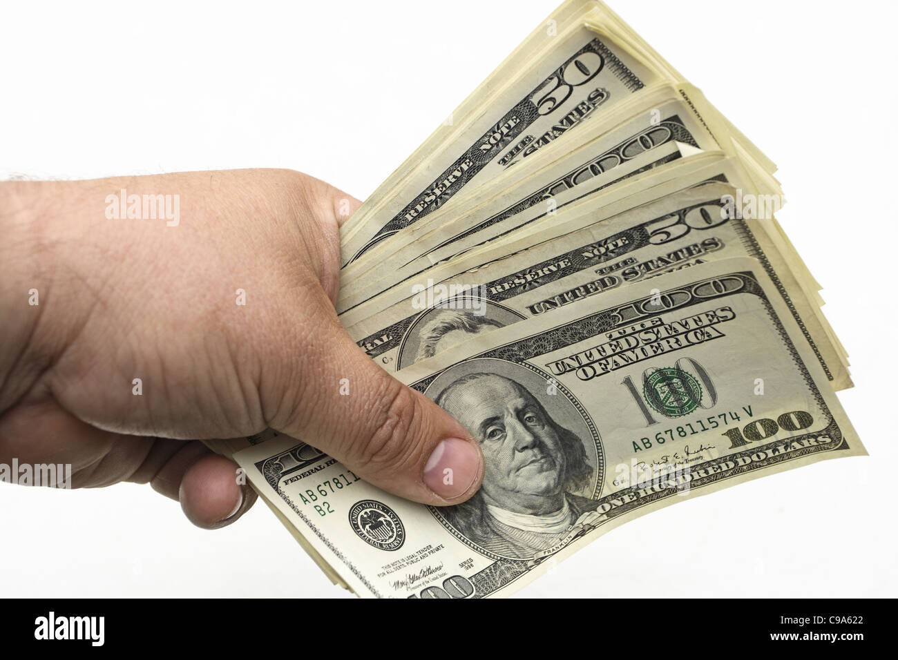 hand with money dollar Stock Photo - Alamy