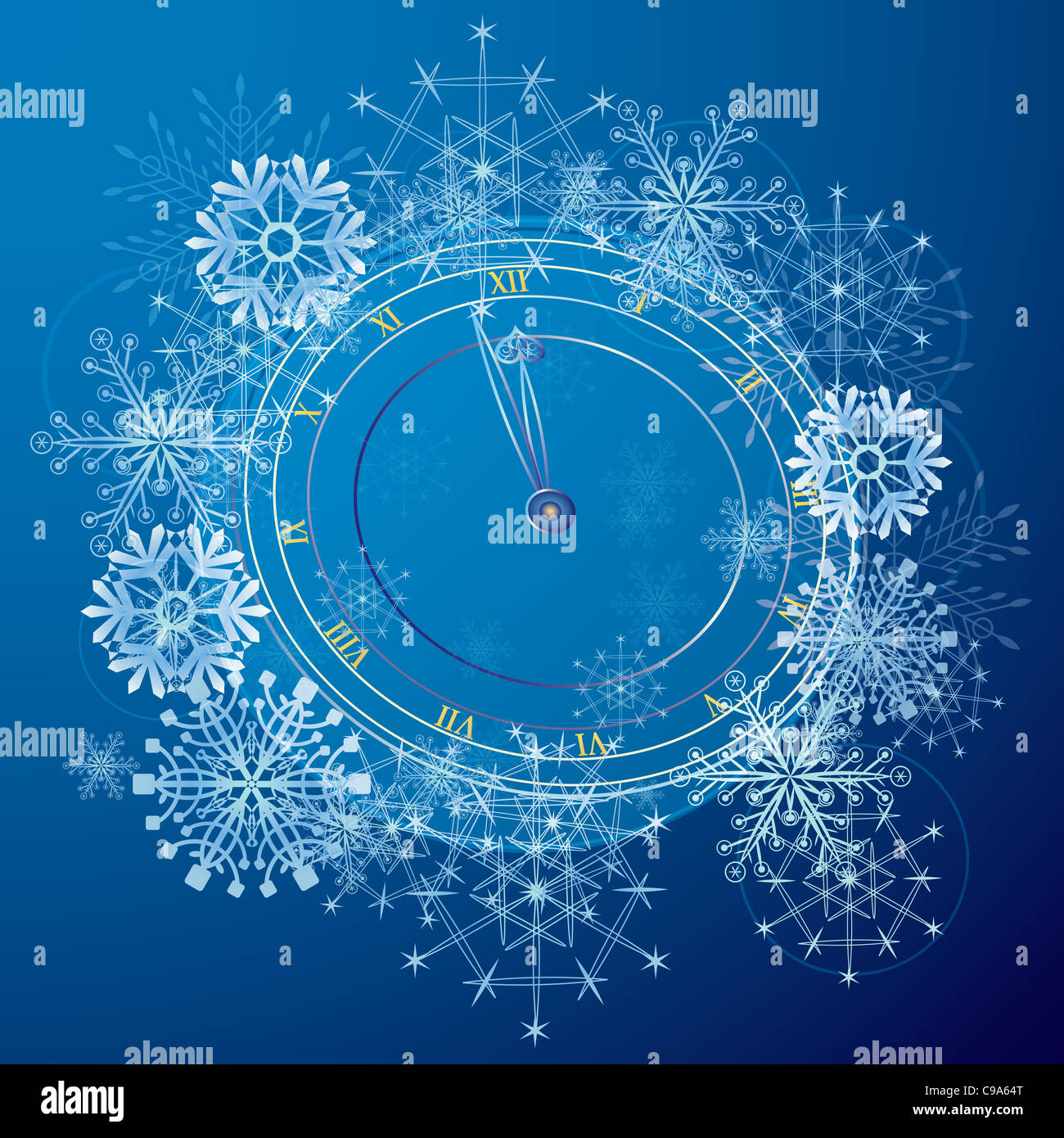 abstract background with clock in blue and white colors Stock Photo - Alamy