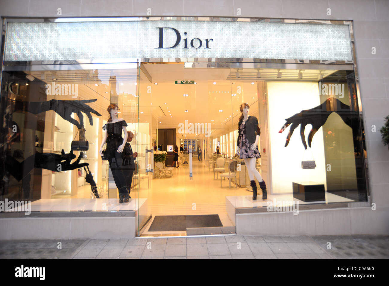 Exterior shot of the Dior store on Bond Street London England 2011 ...