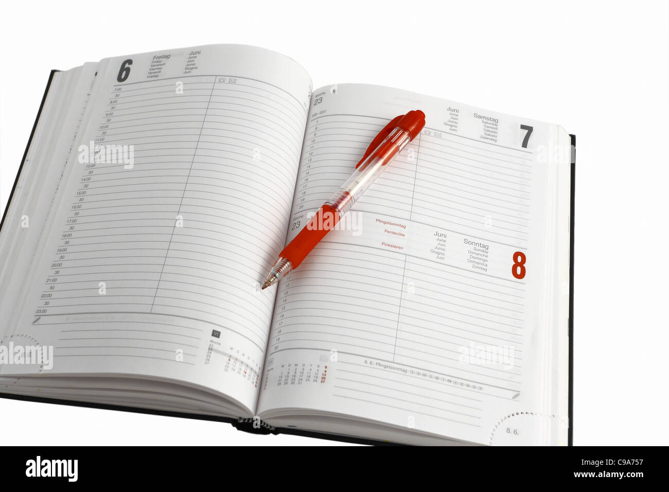 diary on the white background Stock Photo - Alamy