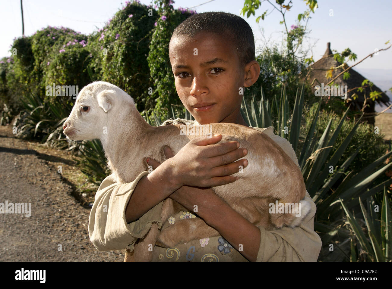 Lalibela, Ethiopia rural scene Villagers Stock Photo - Alamy