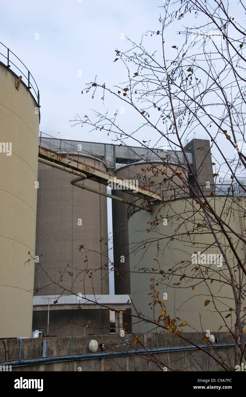 Storage tanks and silos British Sugar beet factory Cantley Stock Photo ...
