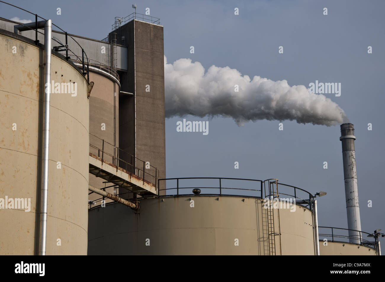 Silo and storage tanks British Sugar beet factory Cantley Stock Photo ...