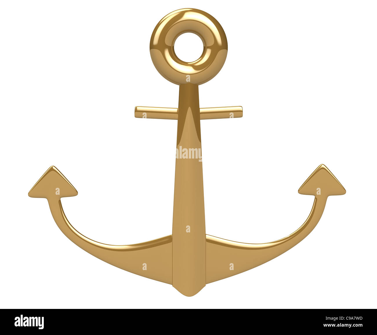 Gold anchor on ship hi-res stock photography and images - Alamy