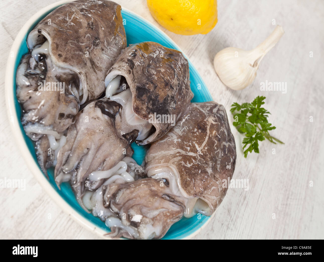 Fresh raw Cuttlefish ready to be cooked Stock Photo - Alamy