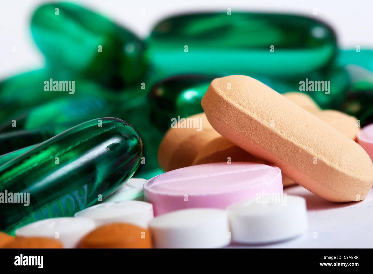 Assorted pills and medication Stock Photo - Alamy