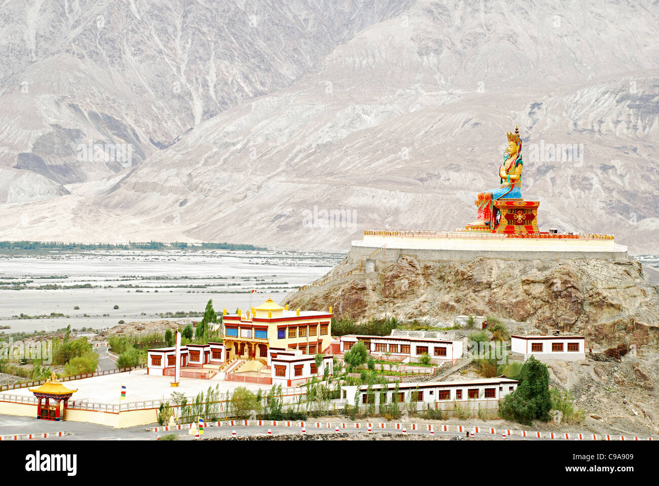 The massive and dominating 25-foot-tall (7.6 m) gold-covered statue of ...