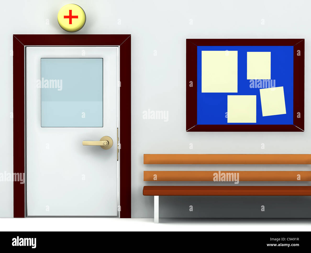 3d illustration of an entrance of doctors room Stock Photo - Alamy