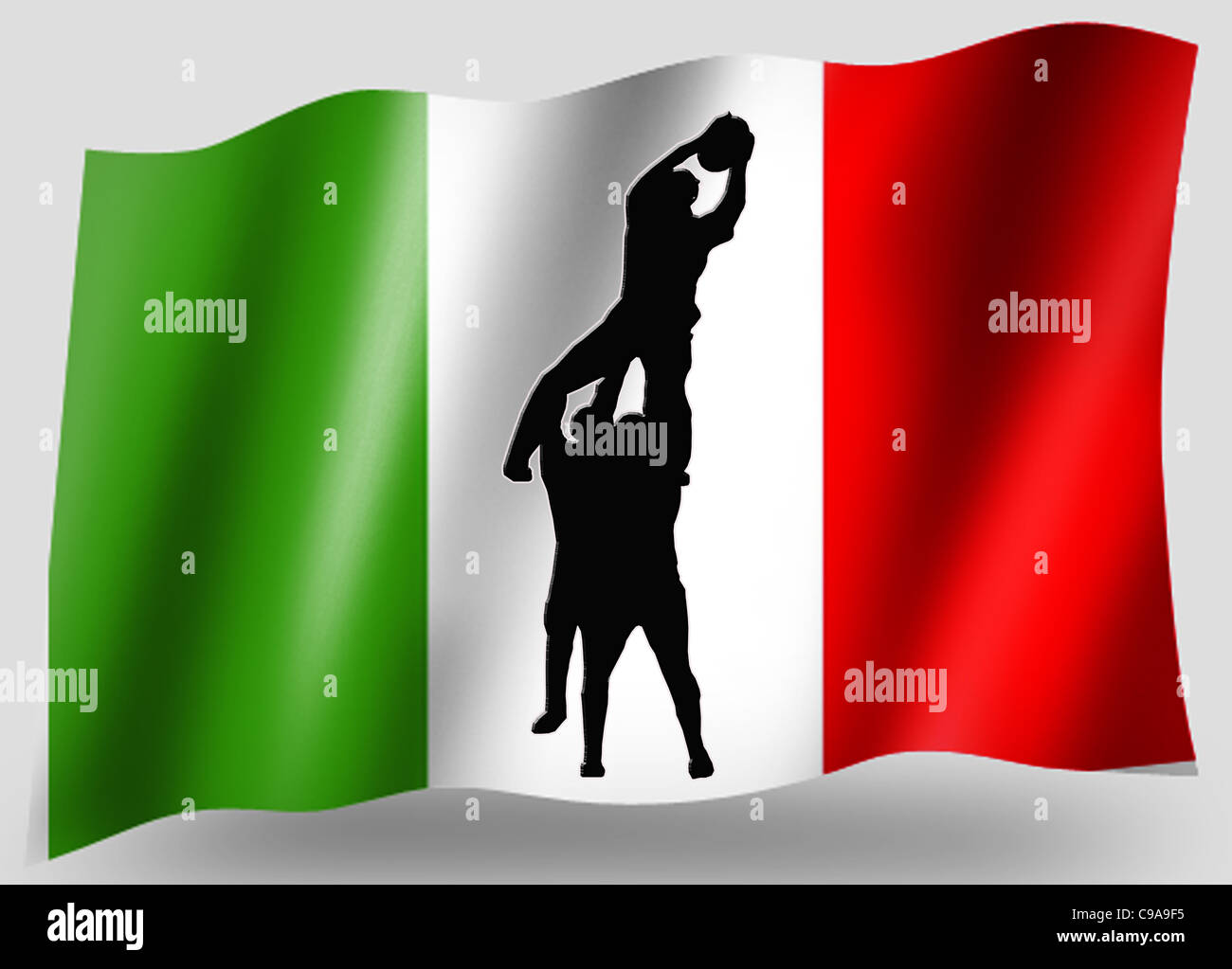Country Flag Sport Icon Silhouette Series – Italian Rugby Lineout Stock ...