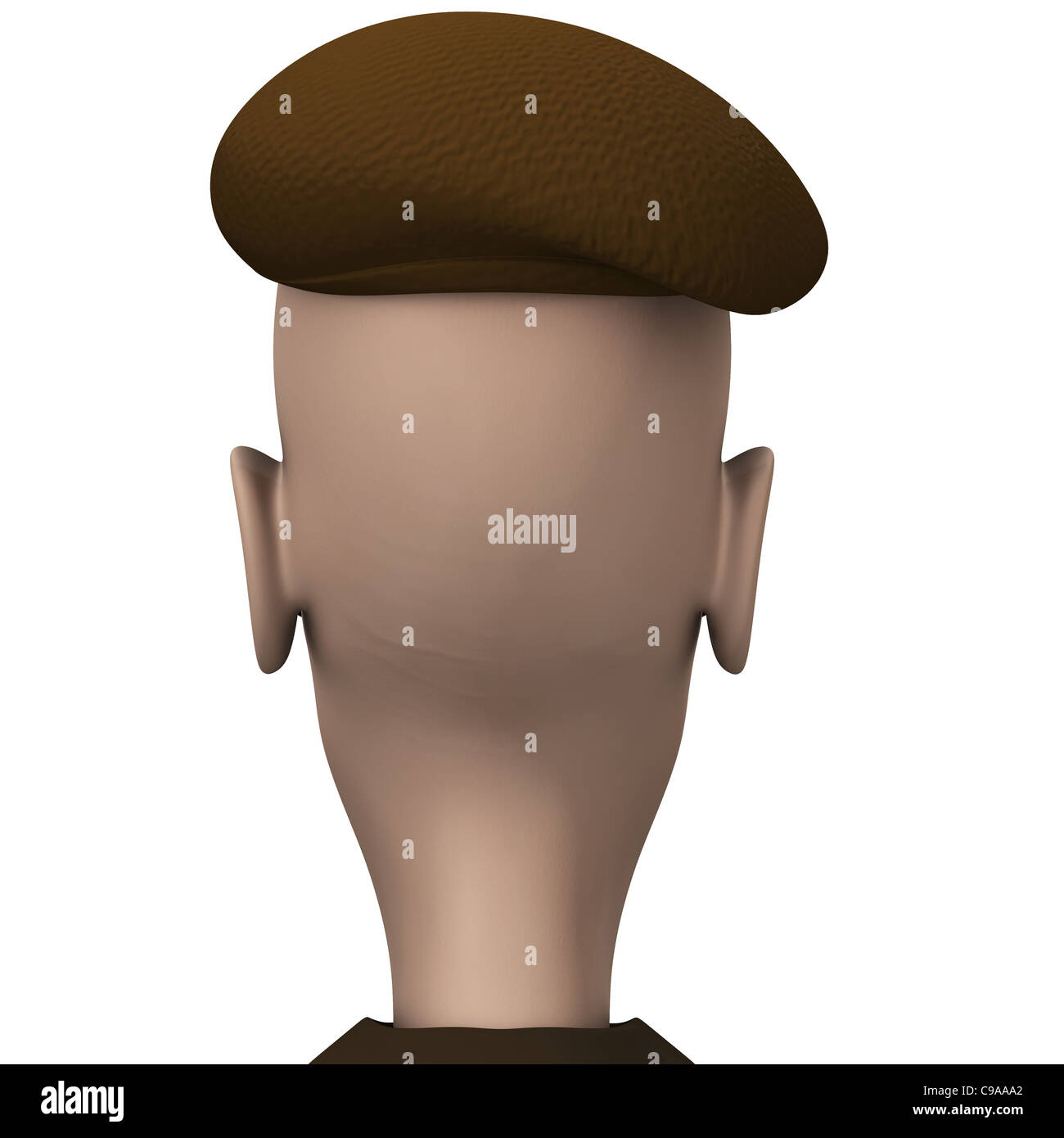 School teacher express zero emotion on white background Stock Photo - Alamy