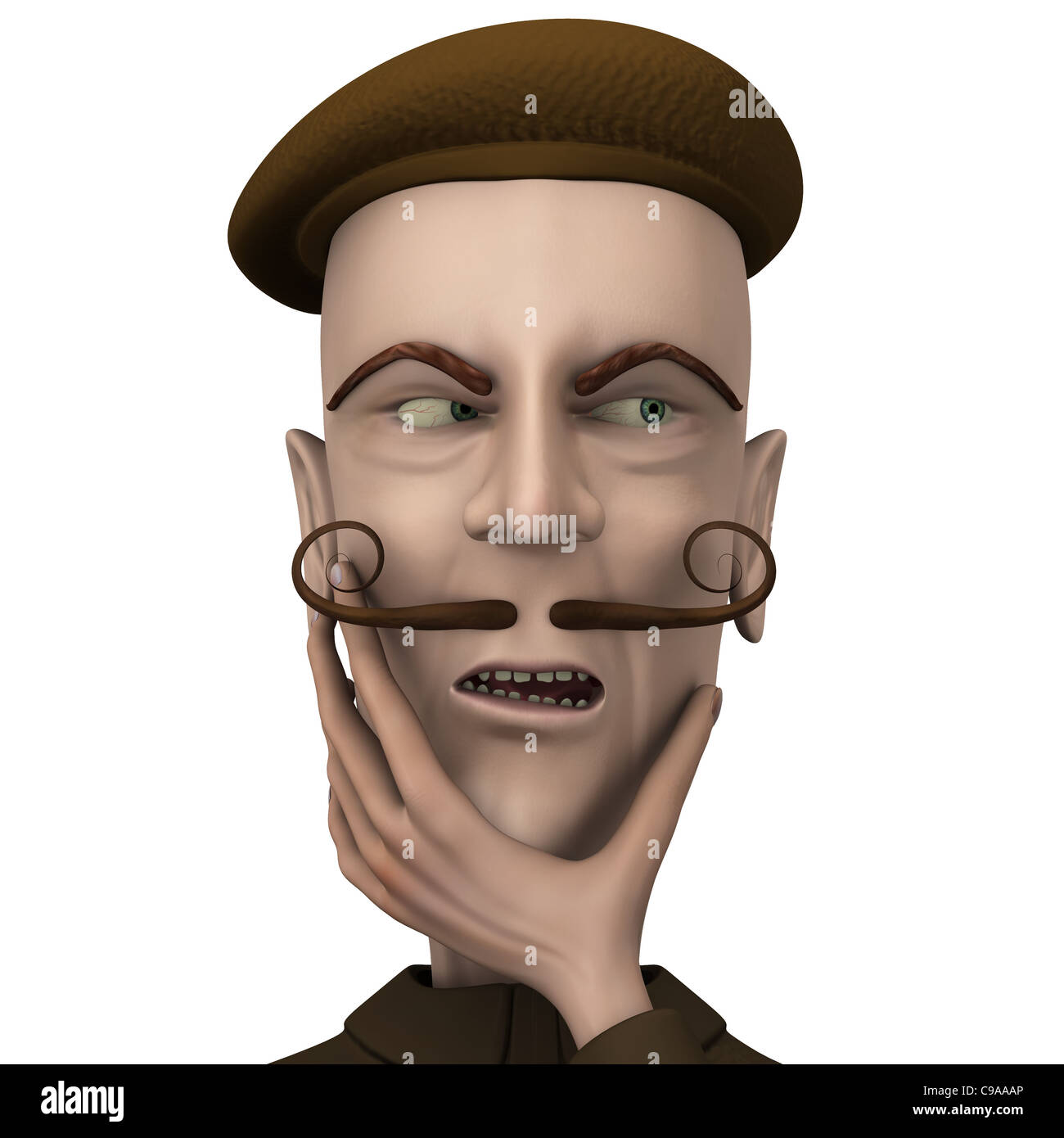 School teacher express distrust emotion on white background Stock Photo ...