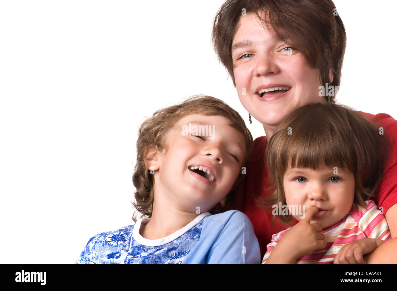 Casual portrait smiling of a healthy young family Stock Photo - Alamy
