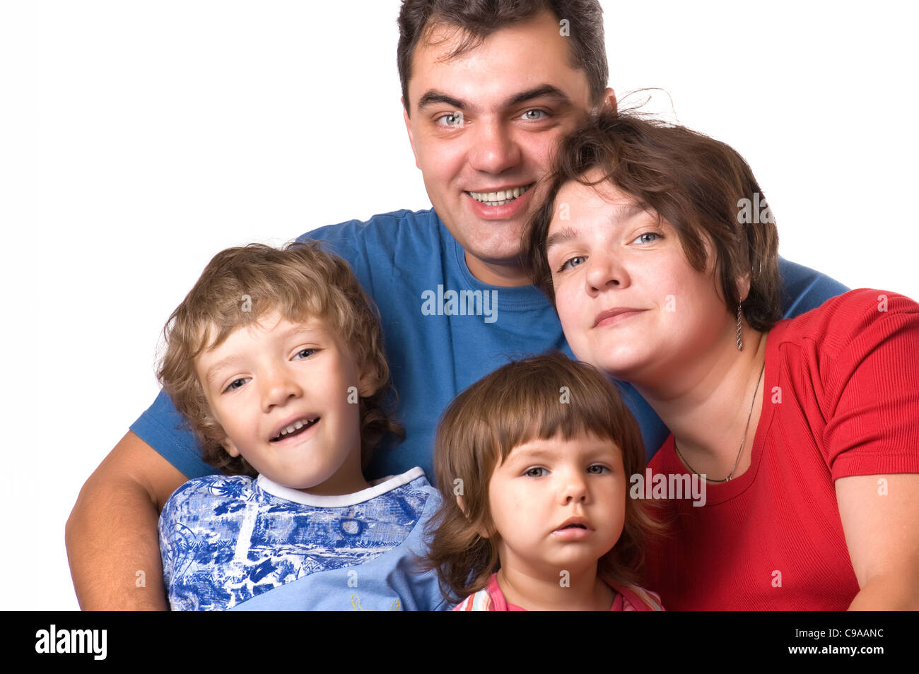 Casual portrait smiling of a healthy young family Stock Photo - Alamy