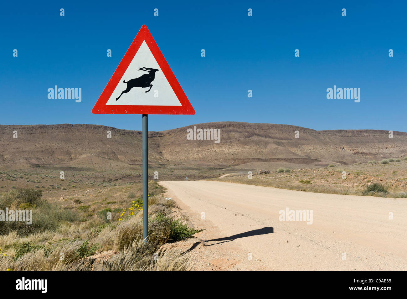 Animals crossing warning sign hi-res stock photography and images - Alamy