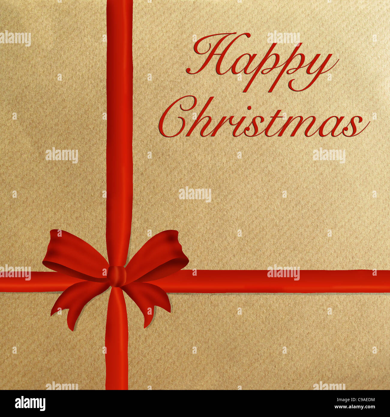 Christmas brown paper gift box Stock Photo - Alamy