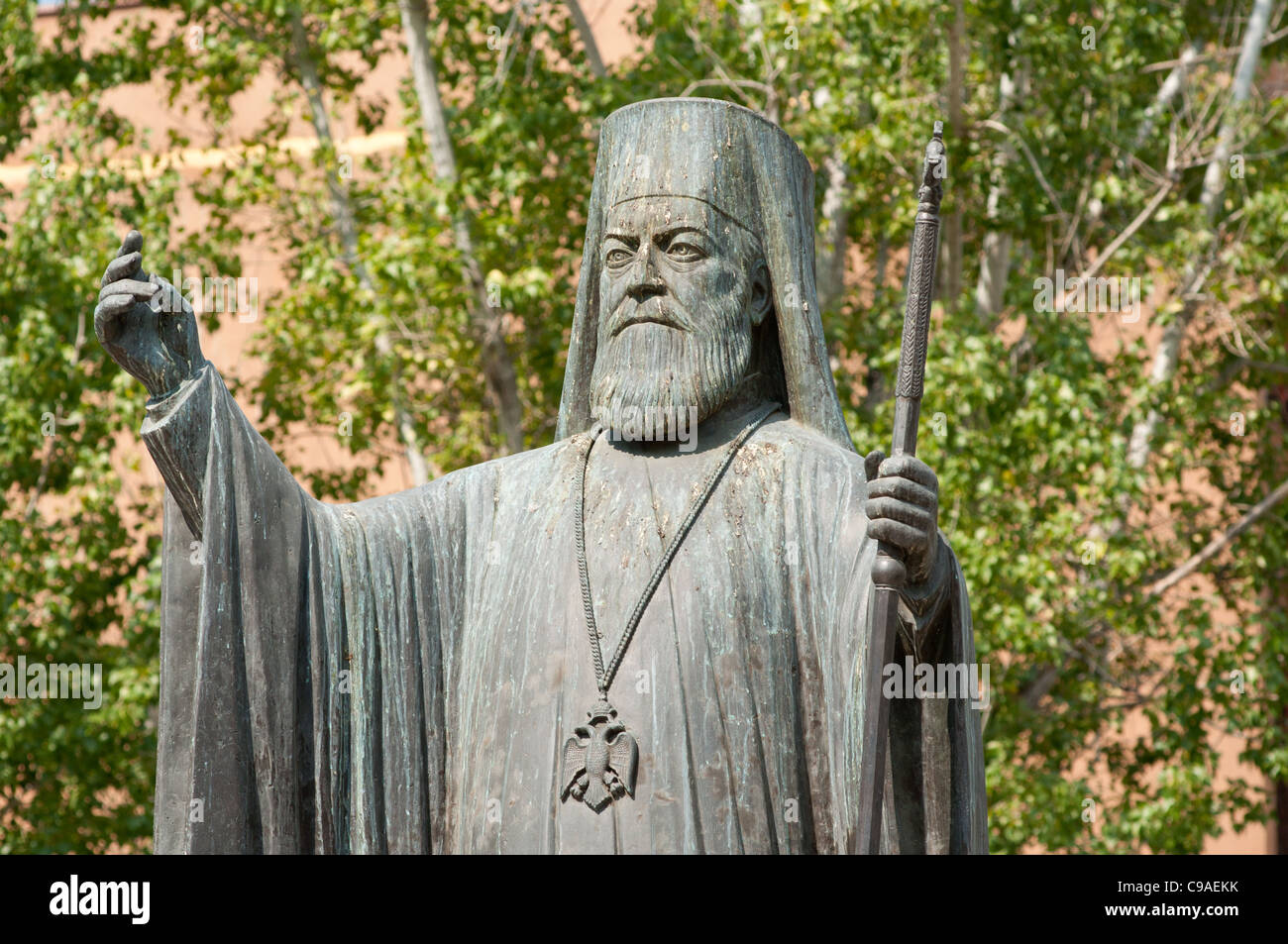 Statue of Archbishop Makarios, Cypriot Greek leader and first president ...