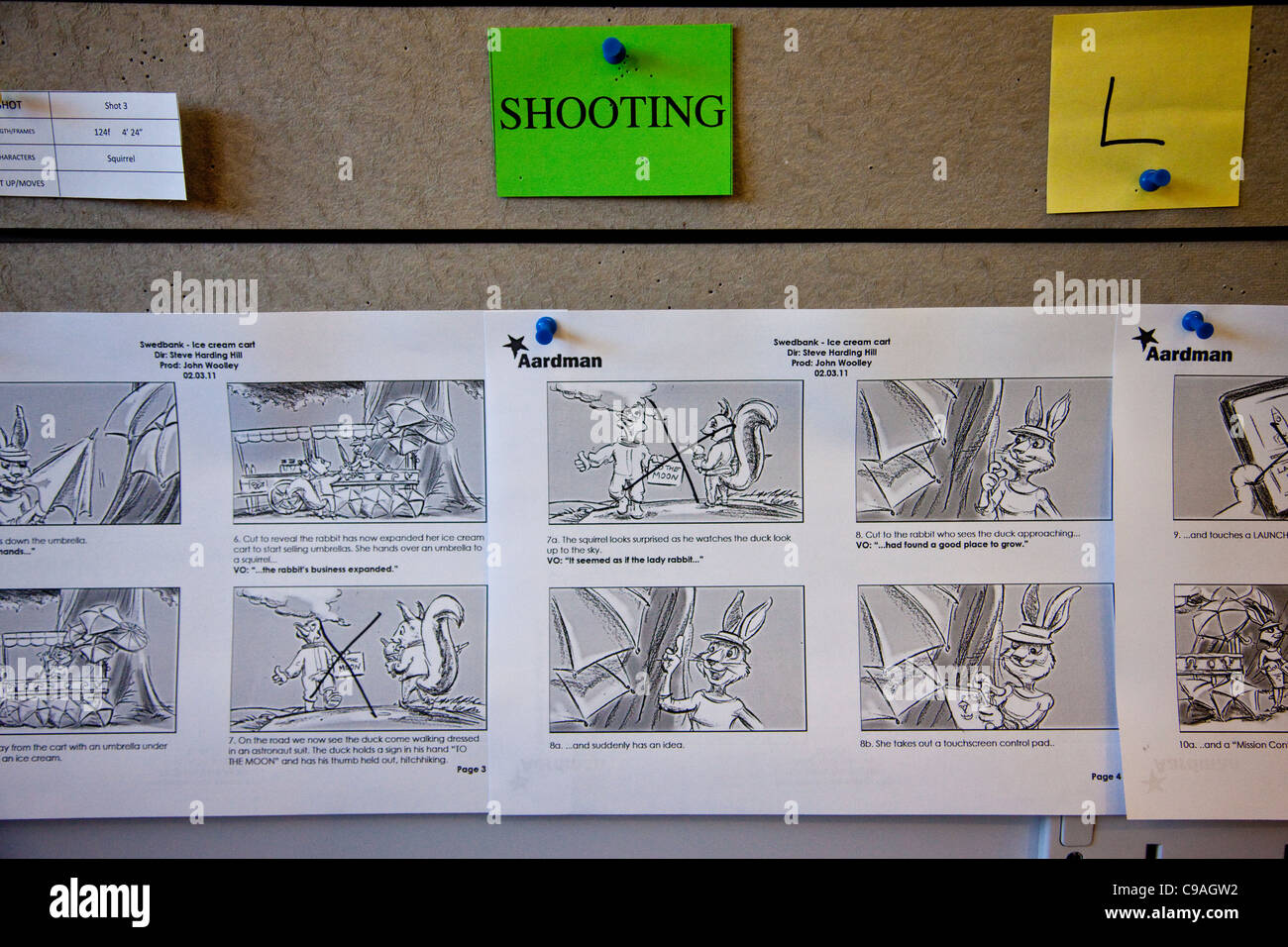 Swedbank commercial storyboards Aardman Animations Bristol UK Photo ...