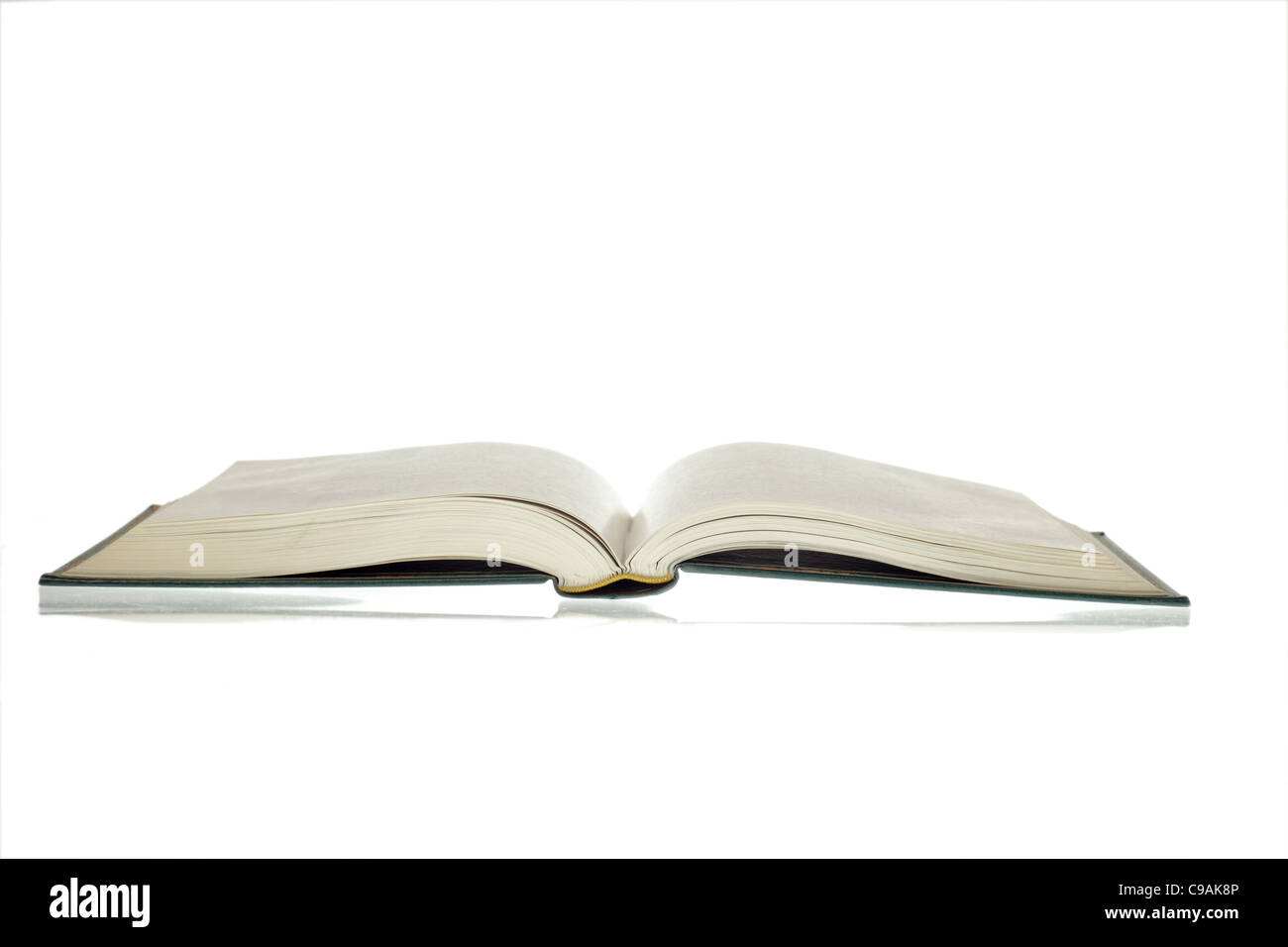 Open book isolated on White Stock Photo - Alamy