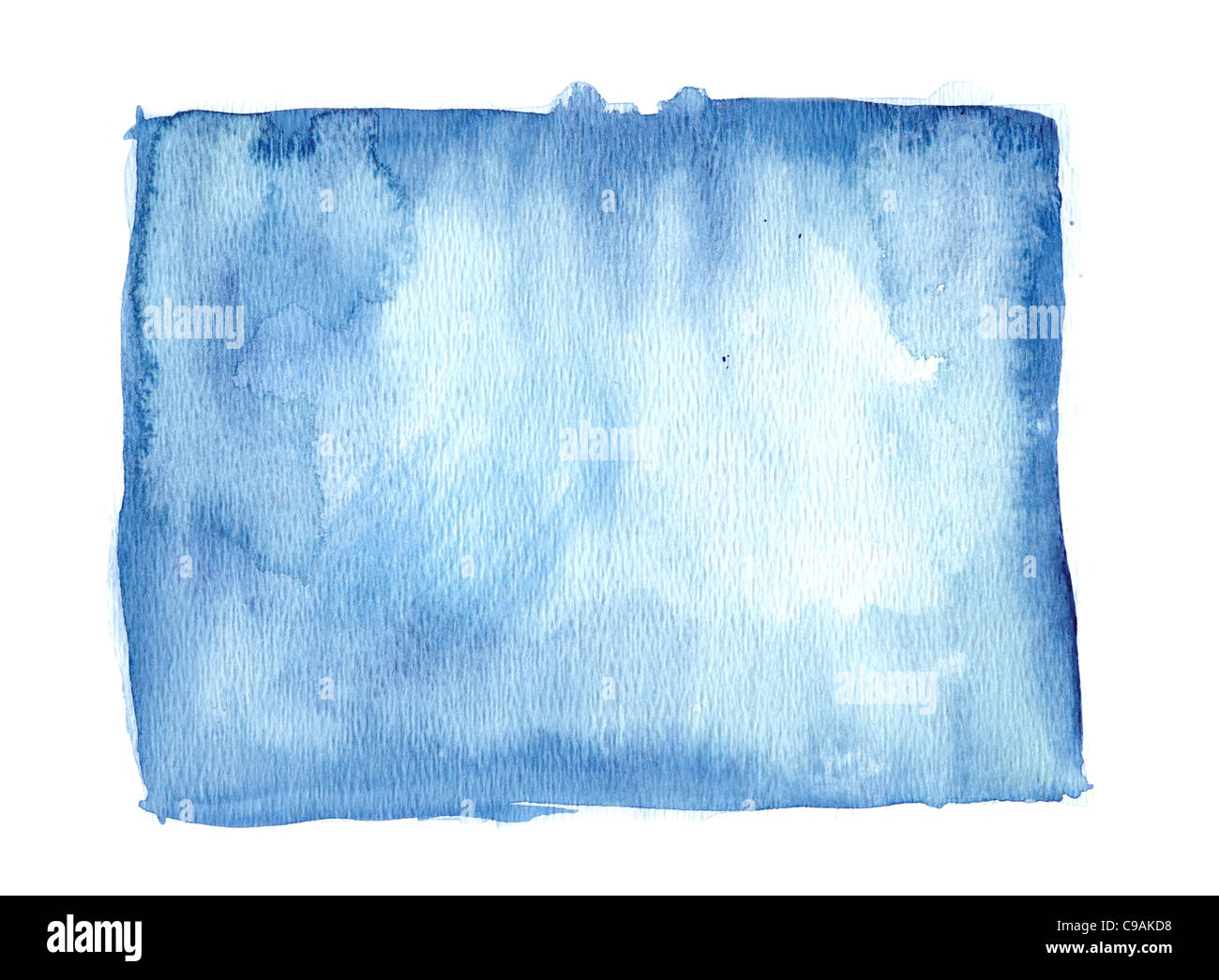 Stain watercolour blue paint Cut Out Stock Images & Pictures - Alamy
